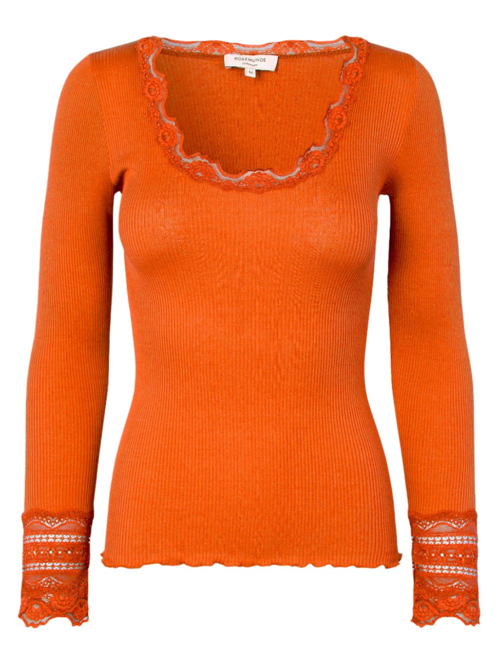 Rosemunde | Wide Lace Cuff Top | Orange | Five Six Blue Boutique